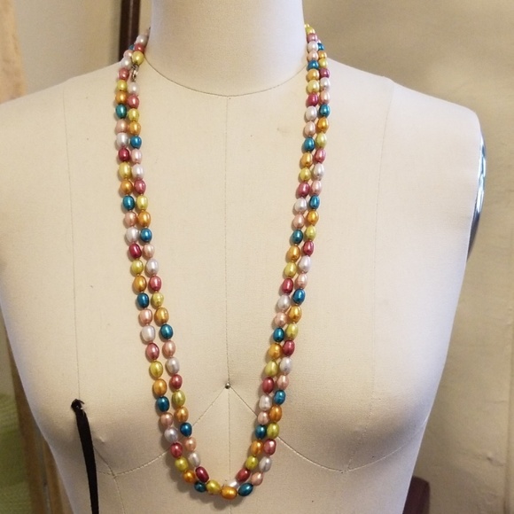 CGI | Jewelry | Cgi Multicolour Genuine Cultured Pearl Necklace | Poshmark